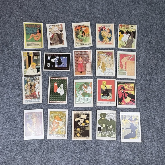 Art | Art Nouveau Postcards 1982 Lot Of 2 Dover Publications Vintage ...